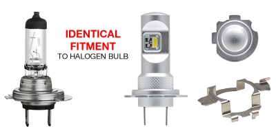 Direct Fit – LED Headlight Kit – Halogen Replacement – Invision Sales